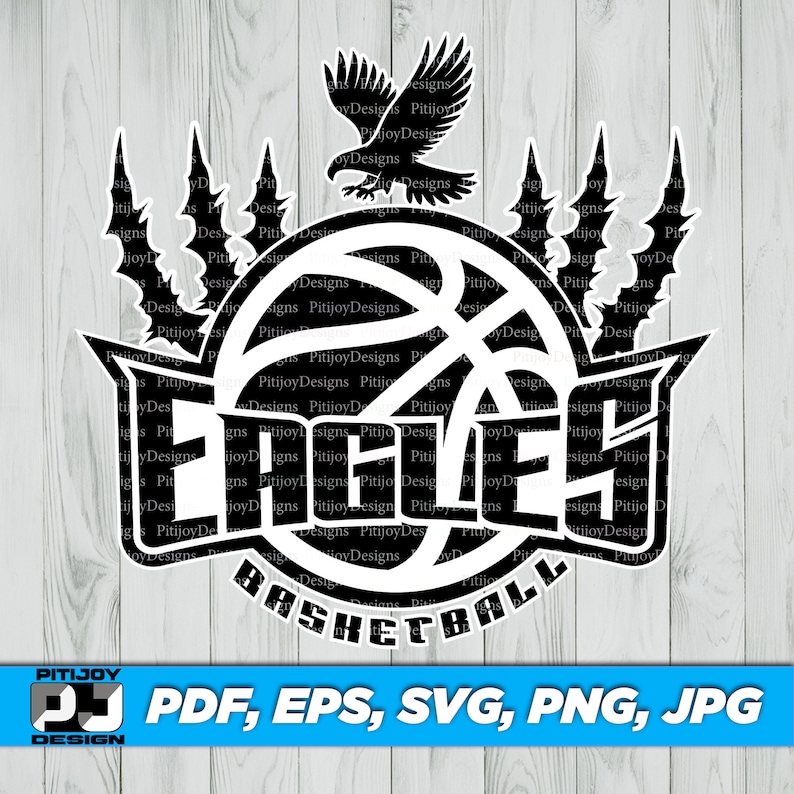 Eagles Basketball Team Mascot Design for Custom Apparel and Merchandise ...