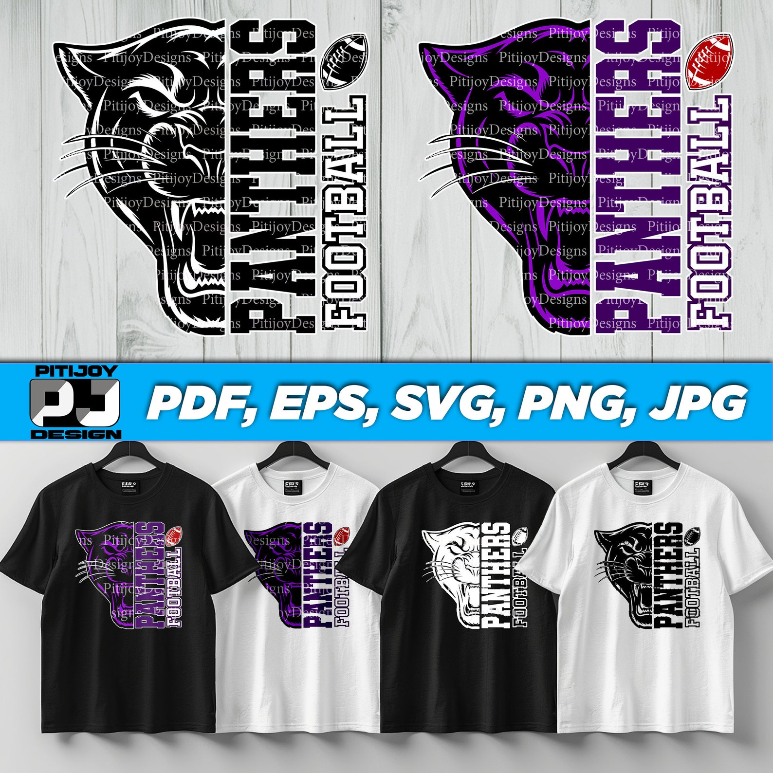 Panthers Football Svg, Panther Football Svg , Panther Svg, Panthers Svg ...