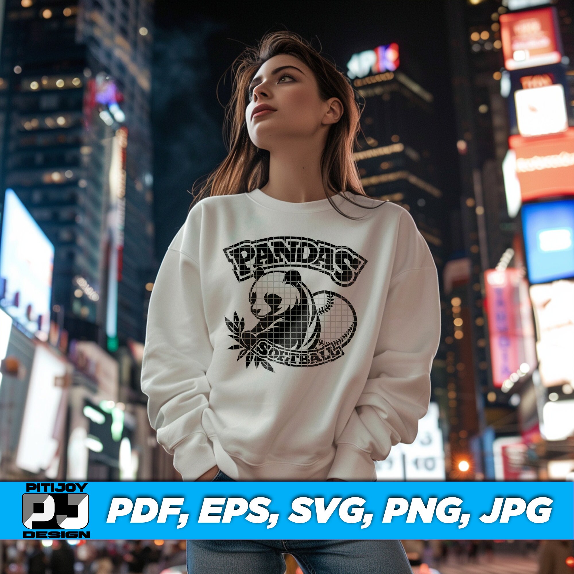 Pandas Softball Svg Panda Softball Svg Pandas Softball Png Panda ...