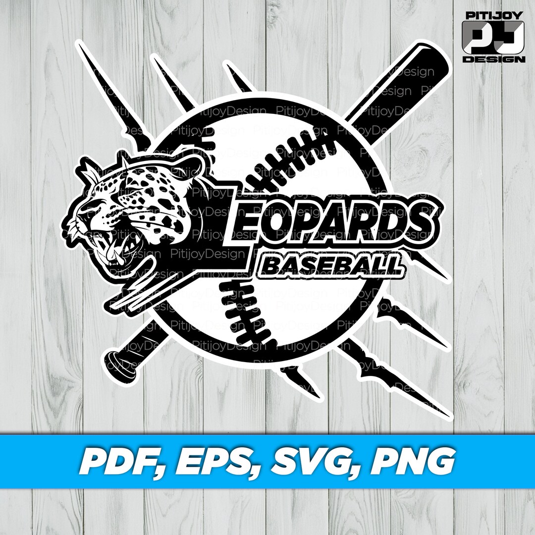 Leopards Baseball Team Mascot Design SVG, EPS, PDF, Png Digital ...