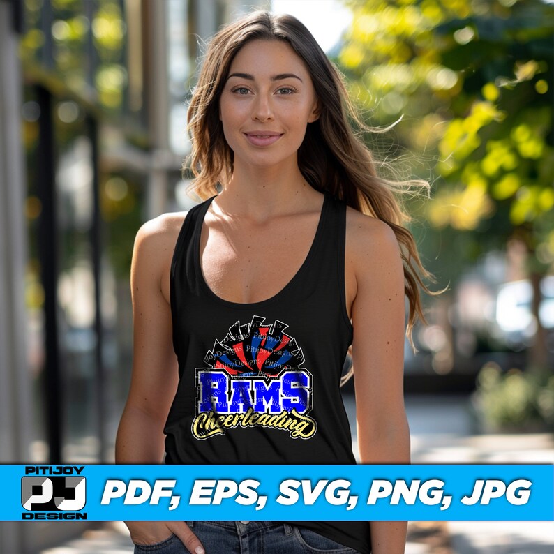 Rams Cheerleading Svg, Rams Svg, Rams Cheer Svg Cut Files Cricut, Rams ...