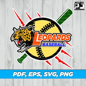 Leopards Baseball Team Mascot Design SVG, EPS, PDF, Png Digital ...
