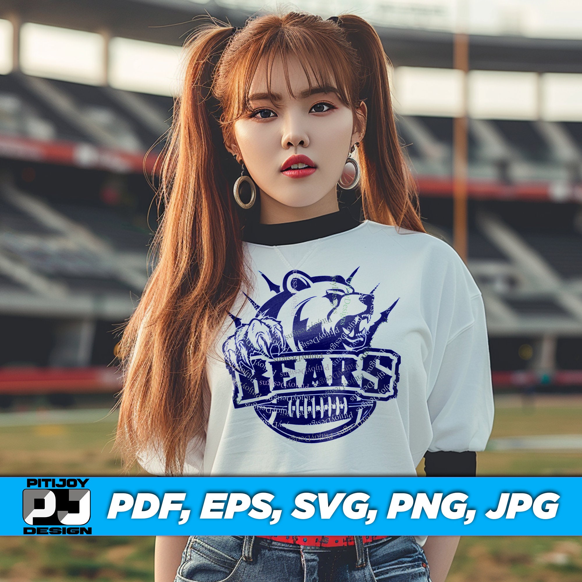 Bears Football Svg Bear Football Svg Bears Football Png Bear Svg Bears ...