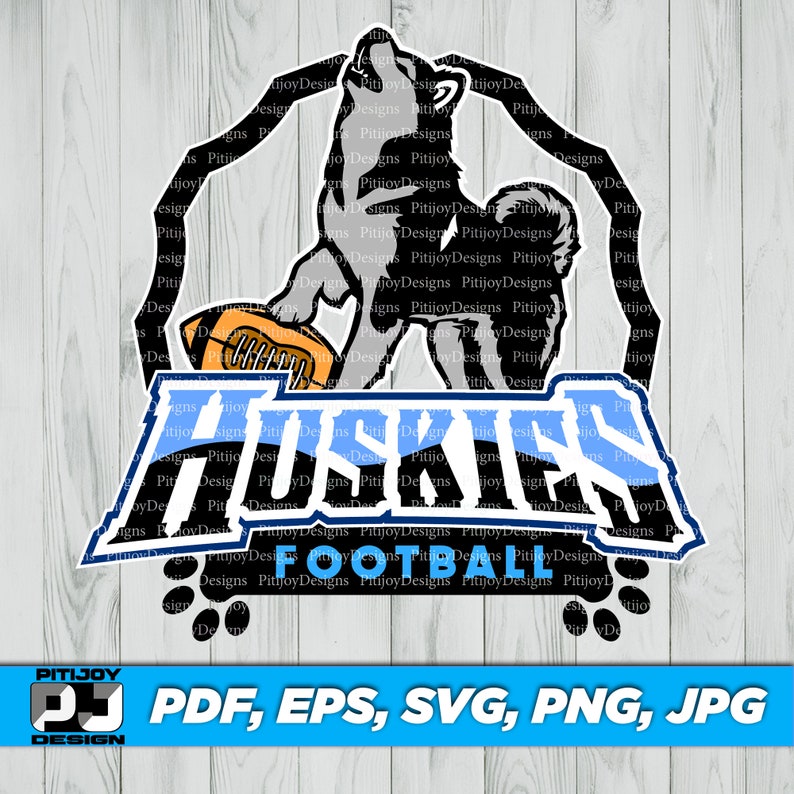 Huskies Football Svg Husky Football Svg Huskies Football Png Husky ...