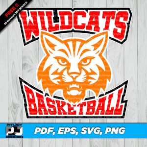 Wildcats Basketball Svg, Wildcats Basketball Svg, Wildcats Svg, Wildcat ...