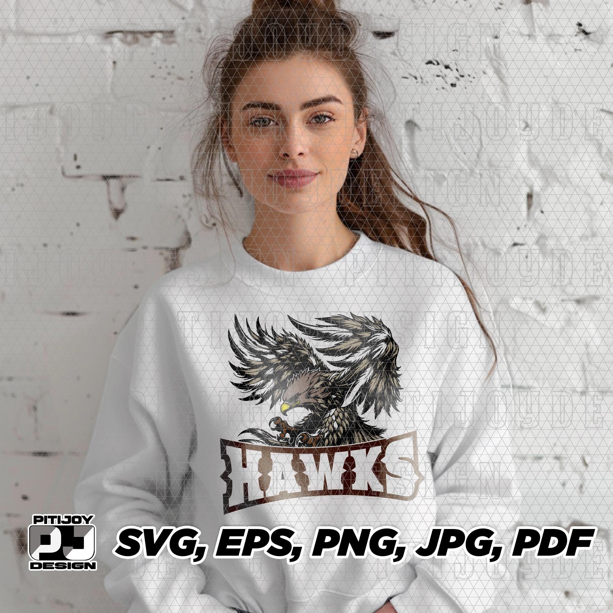 Hawks Svg, Hawk Svg, Hawks Png, Hawk Png, Hawks Mascot Svg, Hawks ...