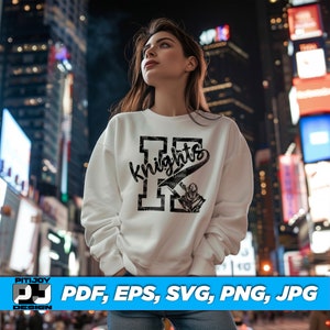 Knights Mascot SVG, School Spirit SVG, Knights Clipart, Sports Team ...