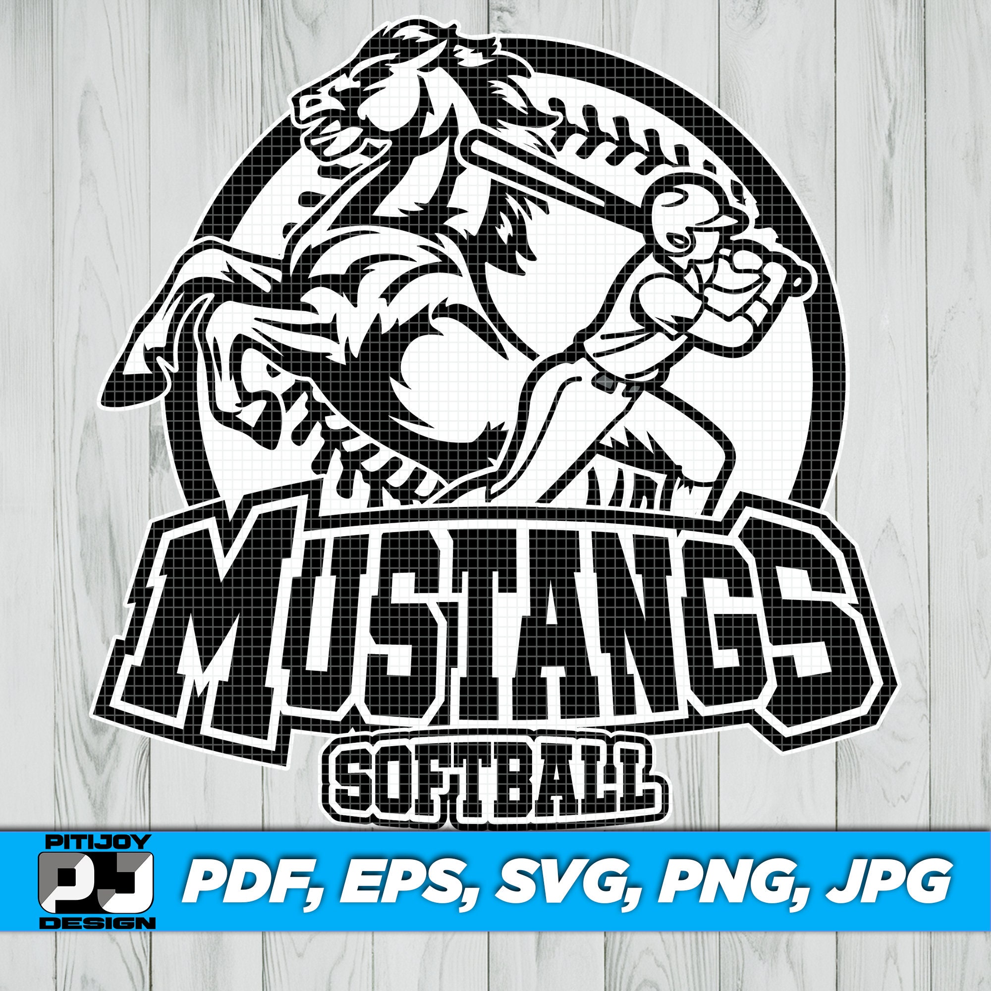 Softball Svg, Mustang Softball Svg, Mustang, Mustangs, Softball, Svg ...