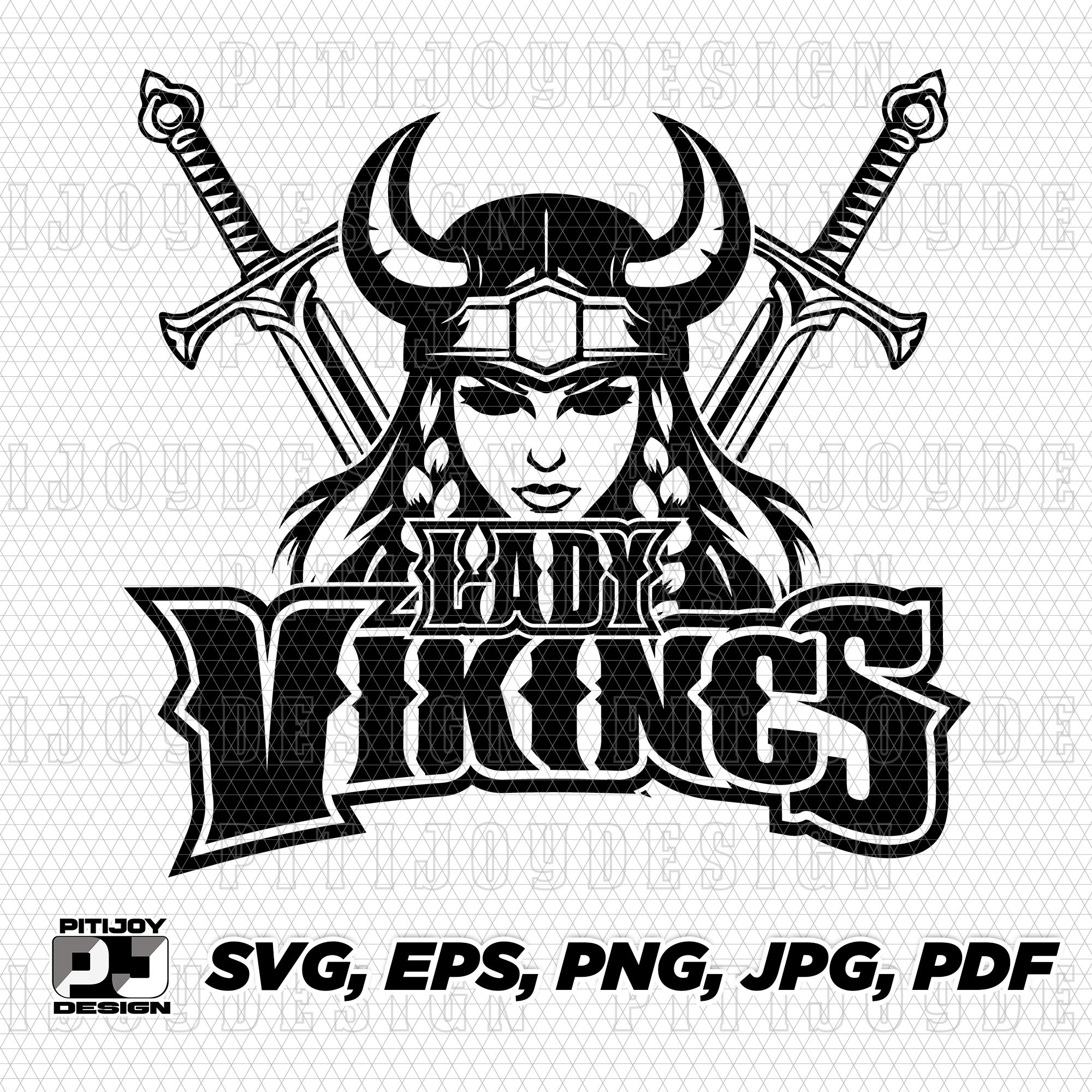 Lady Vikings Svg, Lady Viking Svg, Lady Viking, School Team, Mascot Svg ...