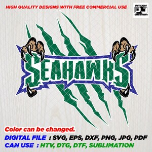 Seahawks SVG, Seahawk SVG, Digital Cut File for Cricut and Silhouette ...