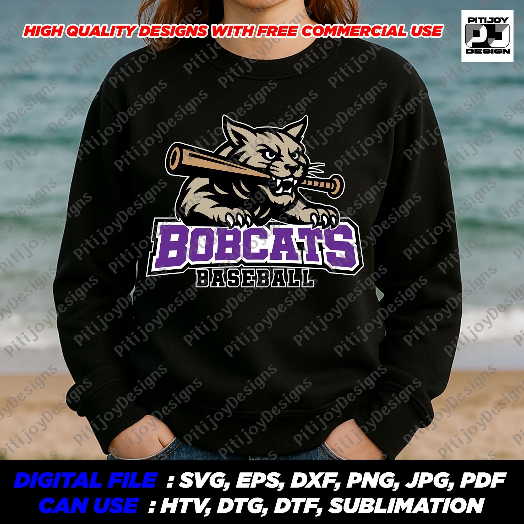 Bobcats Baseball Svg Mascot Cut File for Cricut and Sublimation, Fierce ...