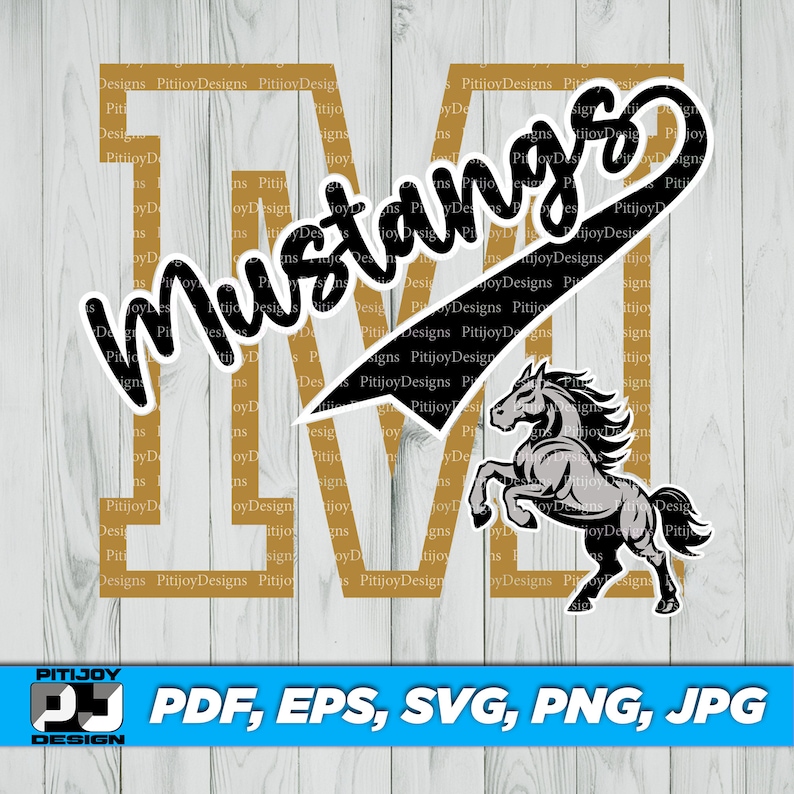 Mustangs Mascot SVG, School Spirit SVG, Mustangs Clipart, Sports Team ...