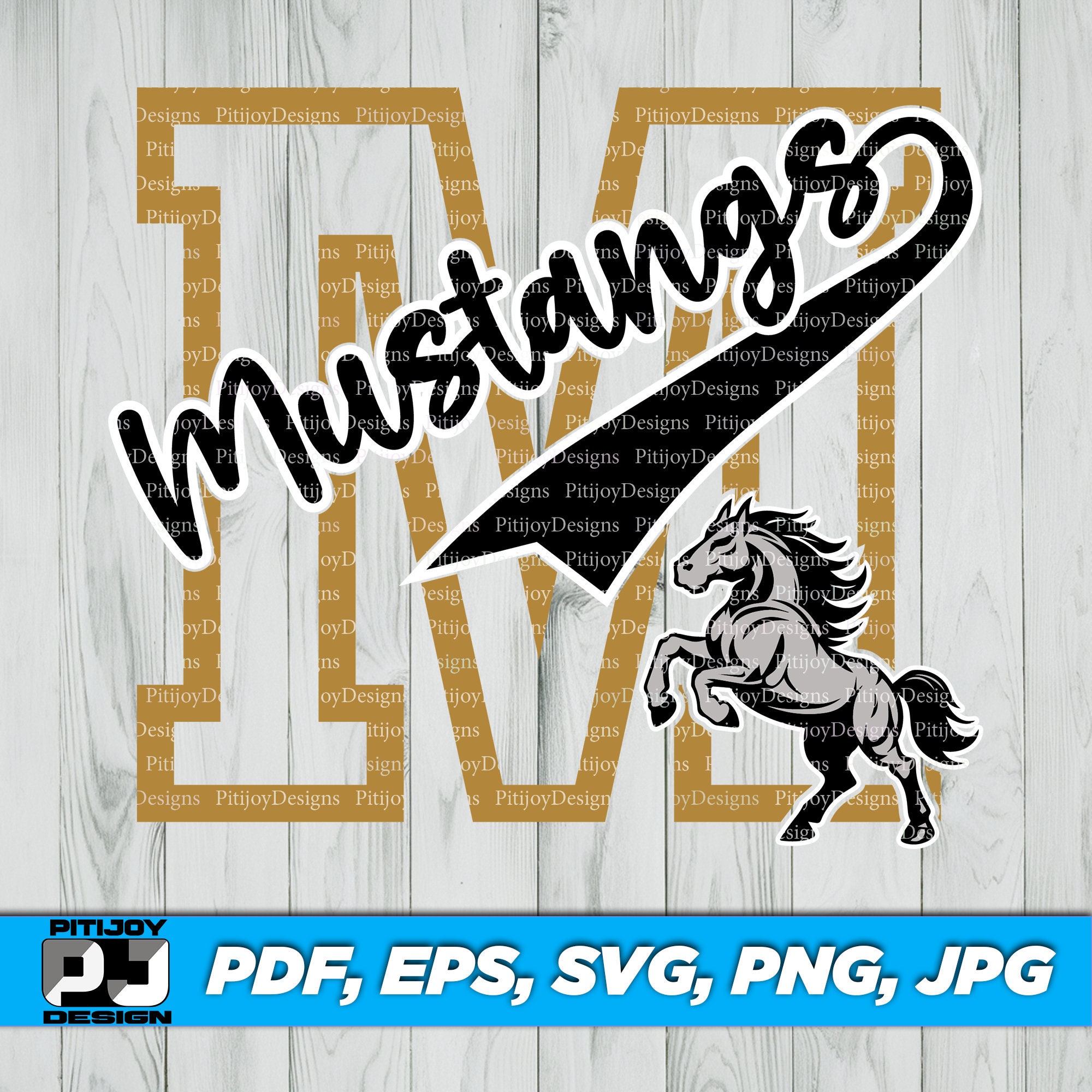 Mustangs Mascot SVG, School Spirit SVG, Mustangs Clipart, Sports Team ...