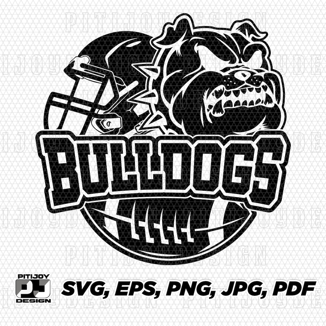 Bulldog Svg, Bulldogs Svg, Bulldog Football Logo, Digital Download, SVG Cut File, SVG for Cricut ...