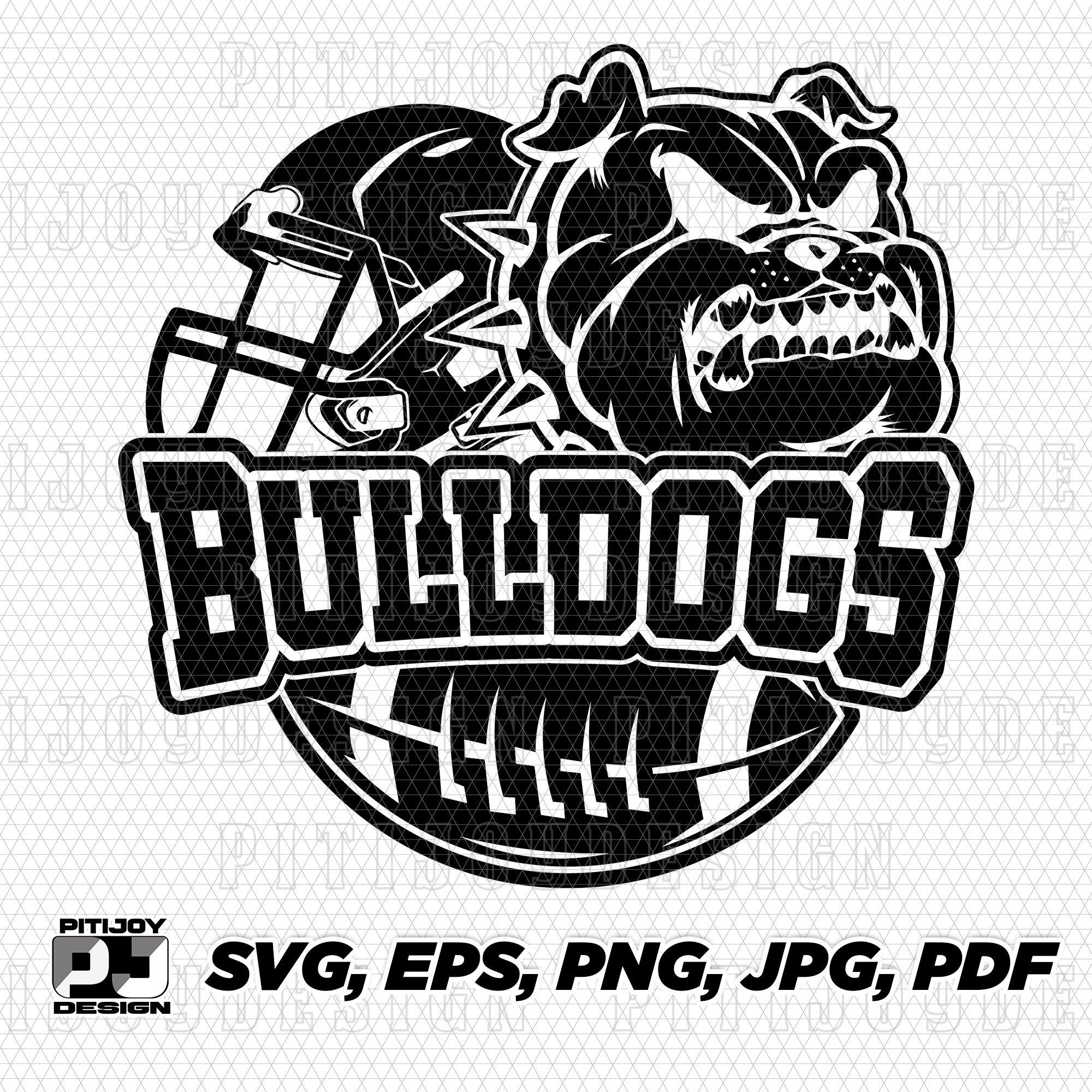 Bulldog Svg, Bulldogs Svg, Bulldog Football Logo, Digital Download, SVG Cut File, SVG for Cricut ...