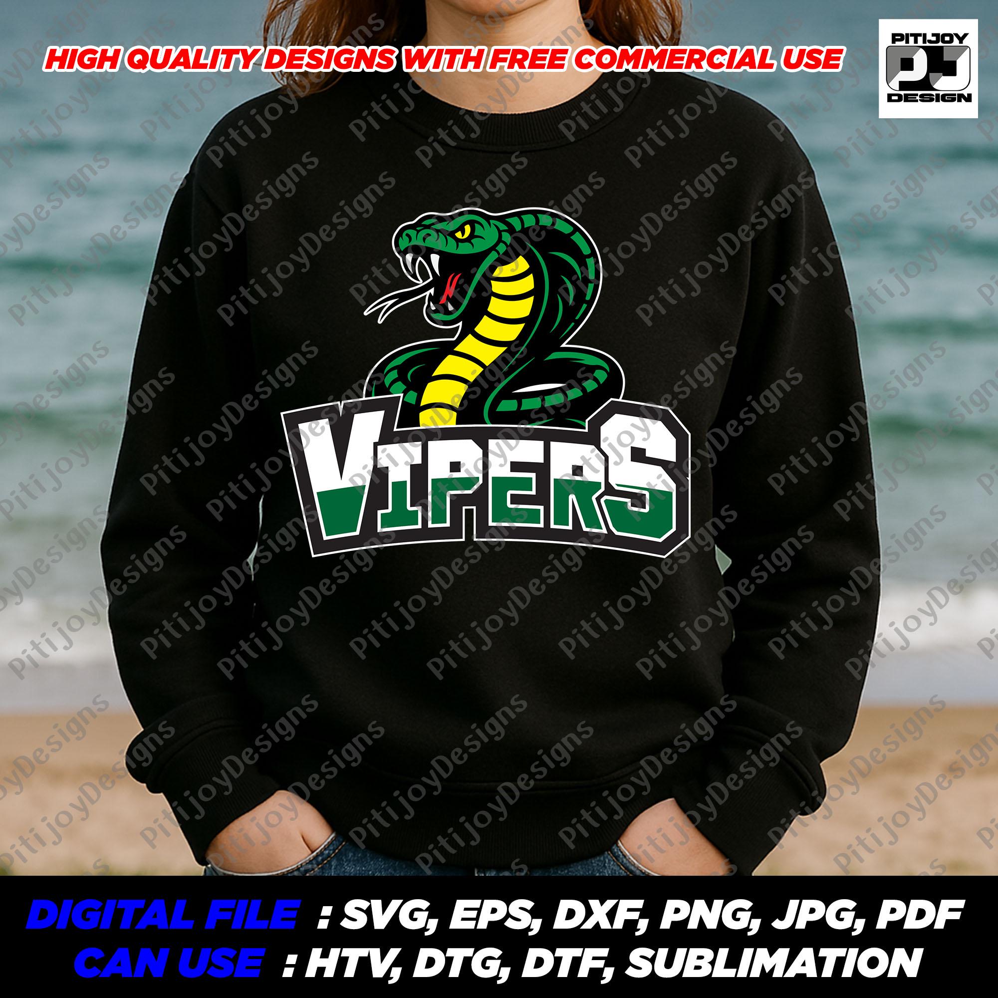 Vipers Sport Team Logo SVG, PNG, Dxf, Jpg File | Baseball, Basketball ...