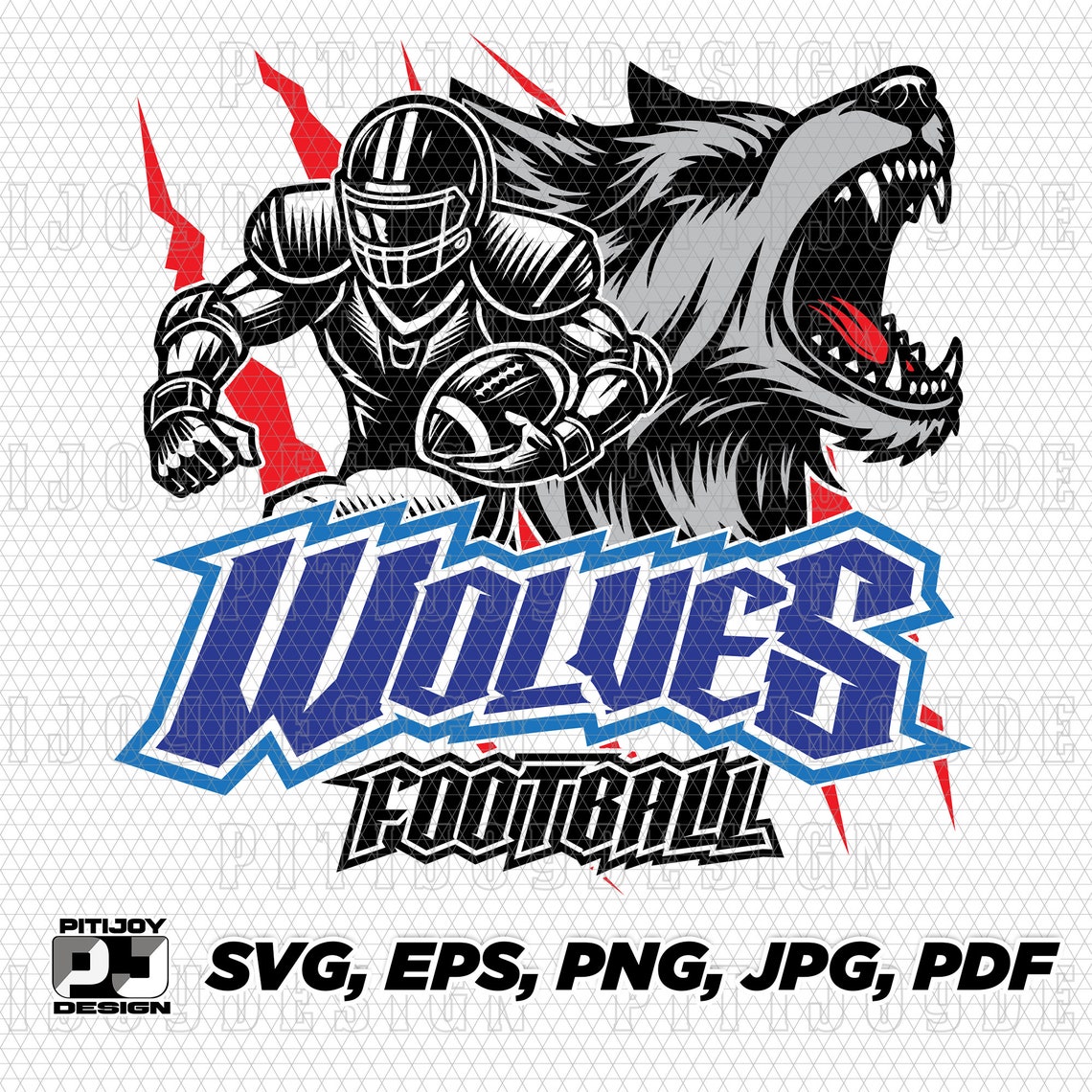 Wolves Football Svg, Wolves Football Svg, Wolves, Wolf, Football ...