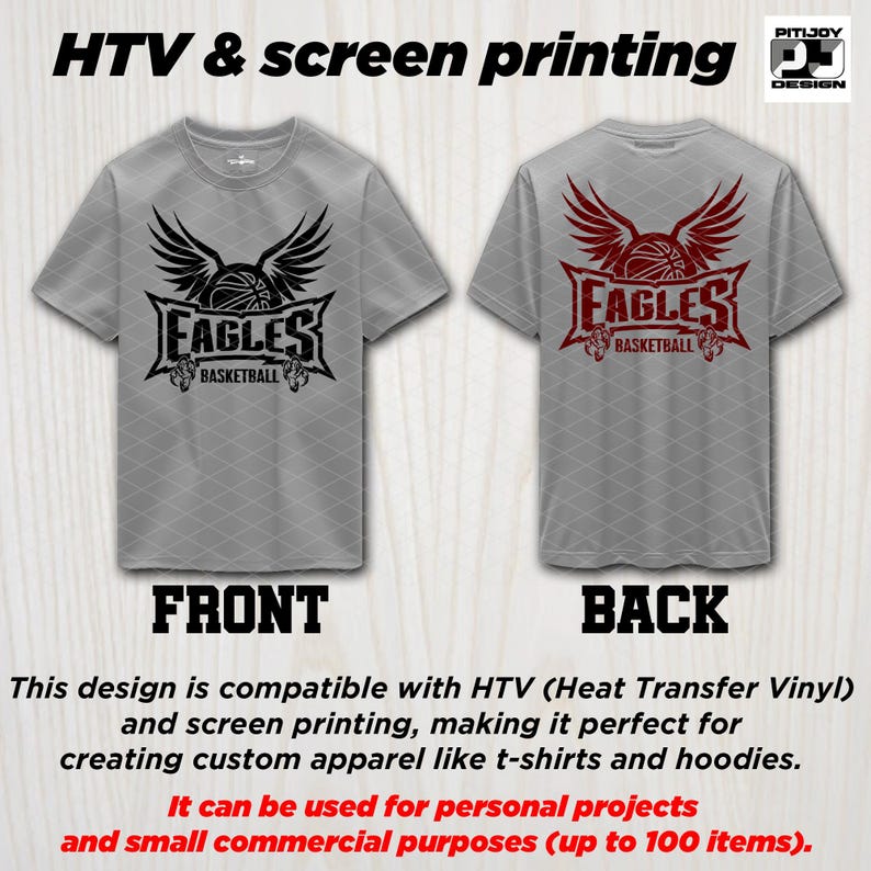 Eagles Basketball SVG, Sports Logo With Wings for Sublimation, Cricut ...