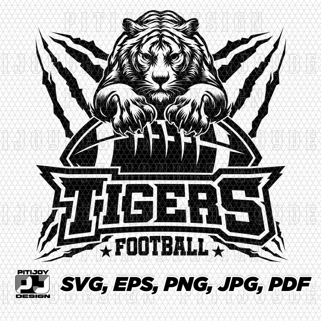 Tigers Football Svg, Tigers Mascot Svg, Football Png, Football Mom Png ...