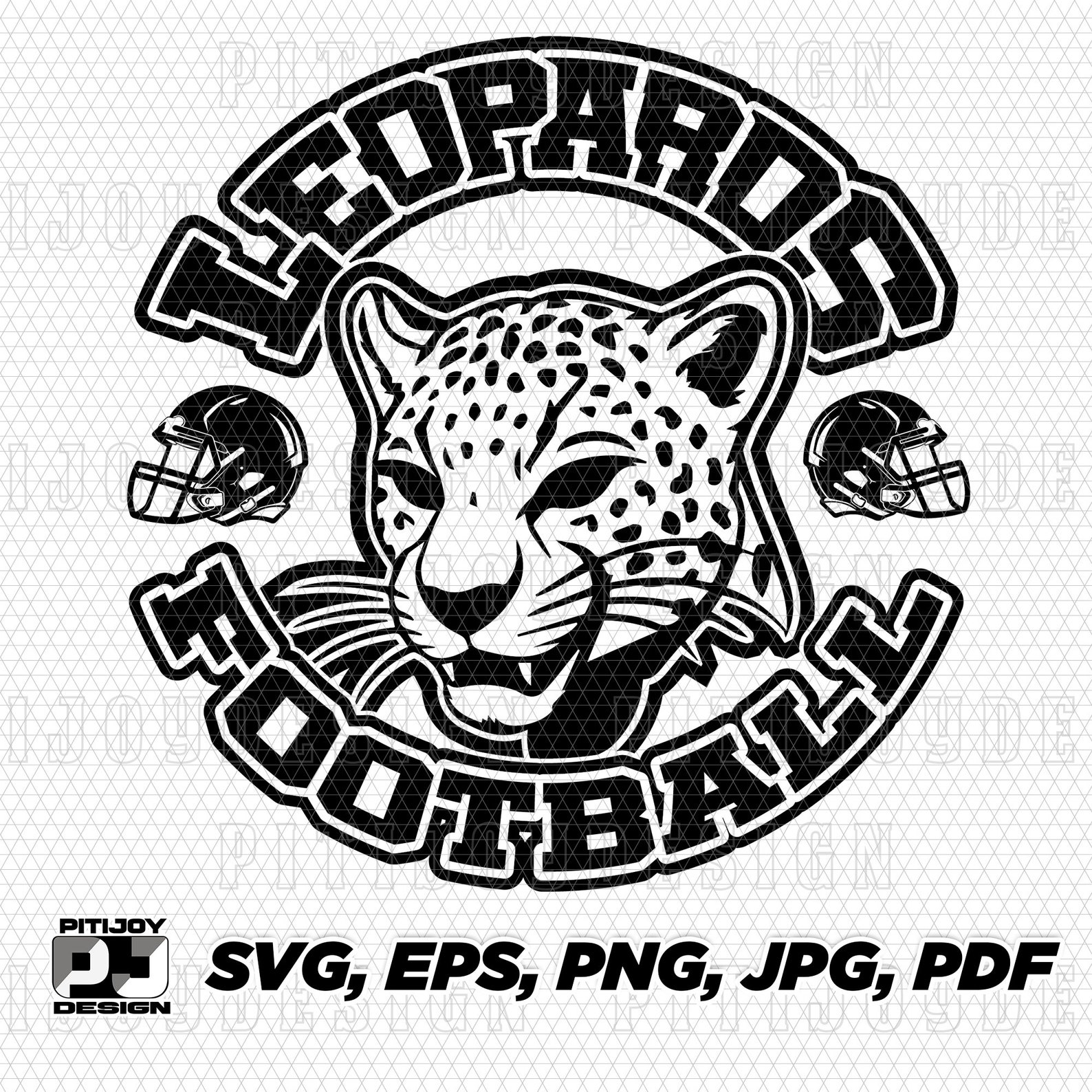Leopard Football Svg, Leopards Svg, Football Svg, Leopards Mascot Svg ...