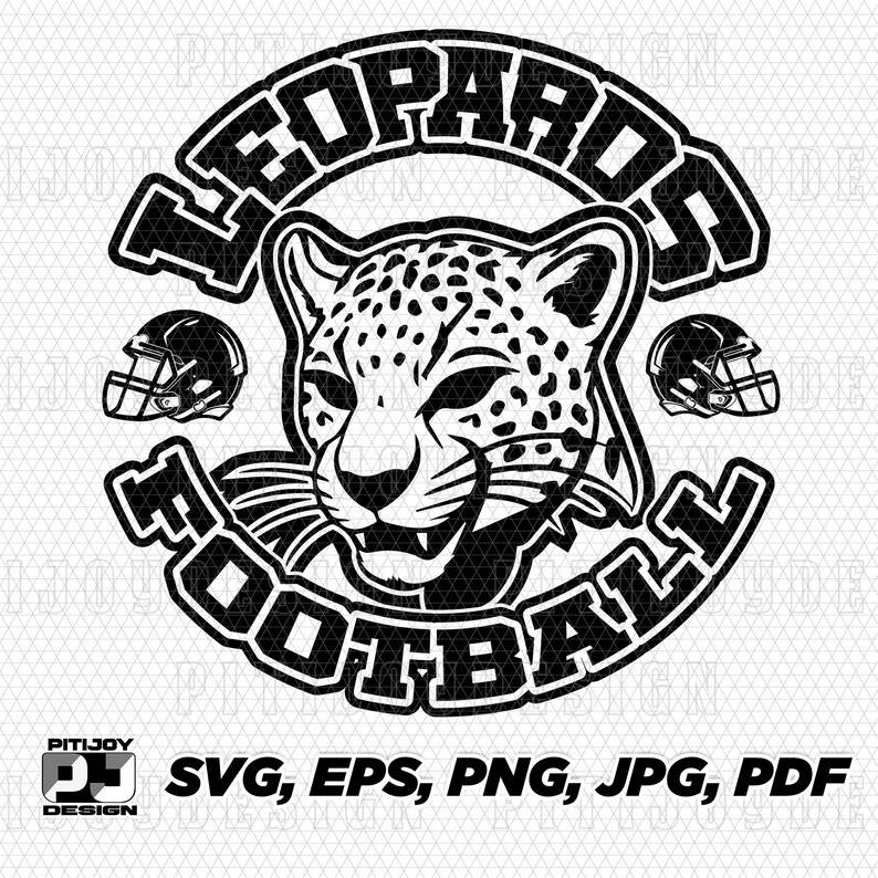 Leopard Football Svg, Leopards Svg, Football Svg, Leopards Mascot Svg ...