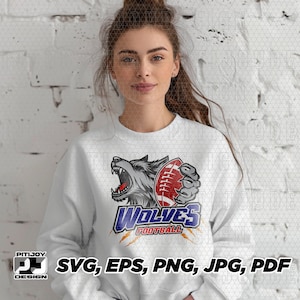 Wolves Football Svg, Wolves Football Svg, Wolves, Wolf, Football ...