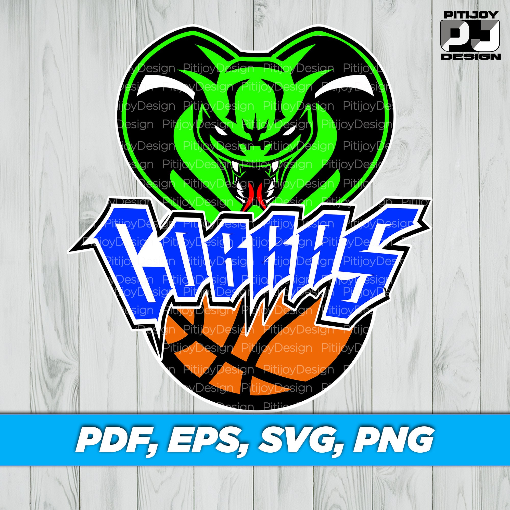 Cobra Basketball Team Mascot Design for Custom T-shirts, Posters ...
