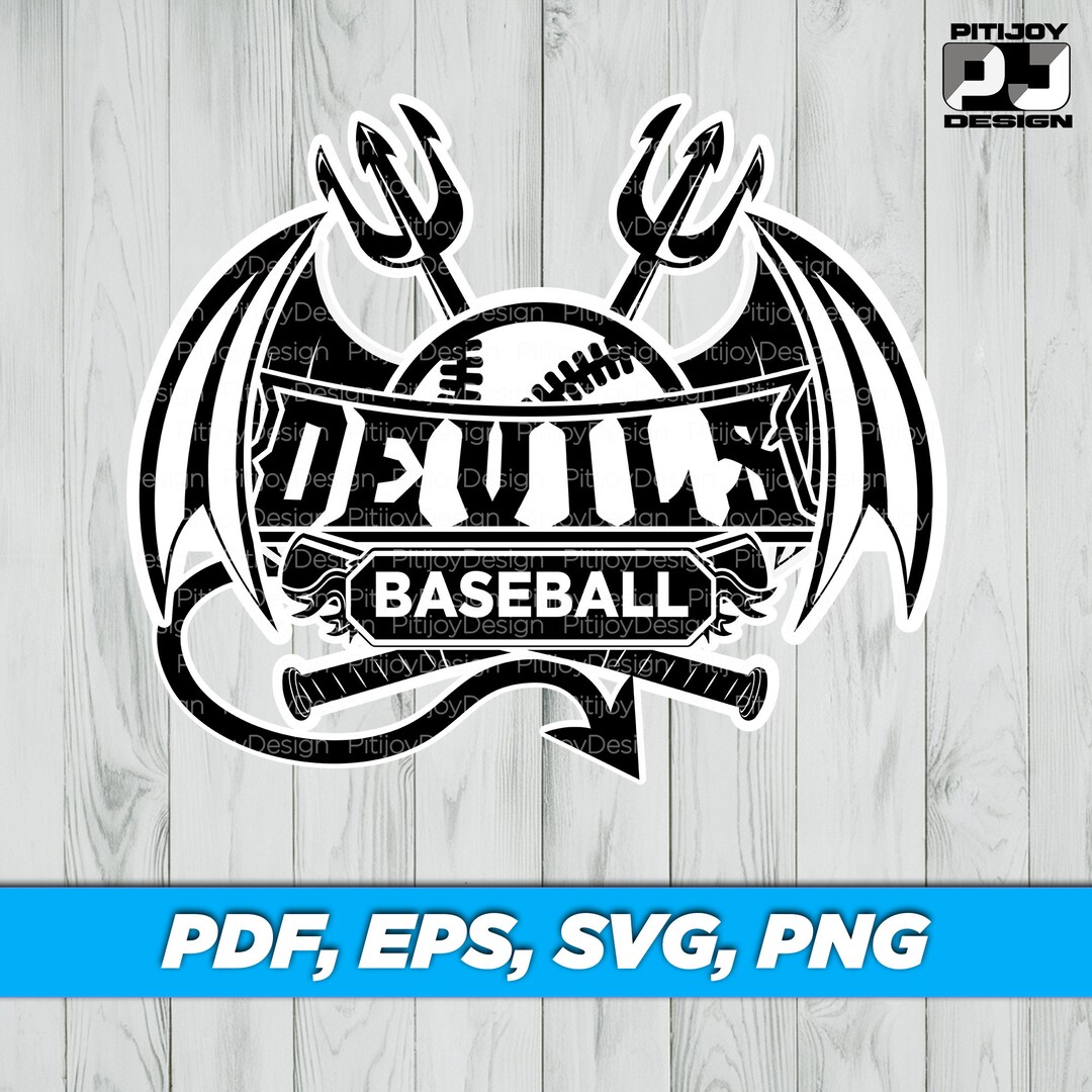 Devils Baseball Team Mascot Design SVG, EPS, PDF, Png Digital Download ...