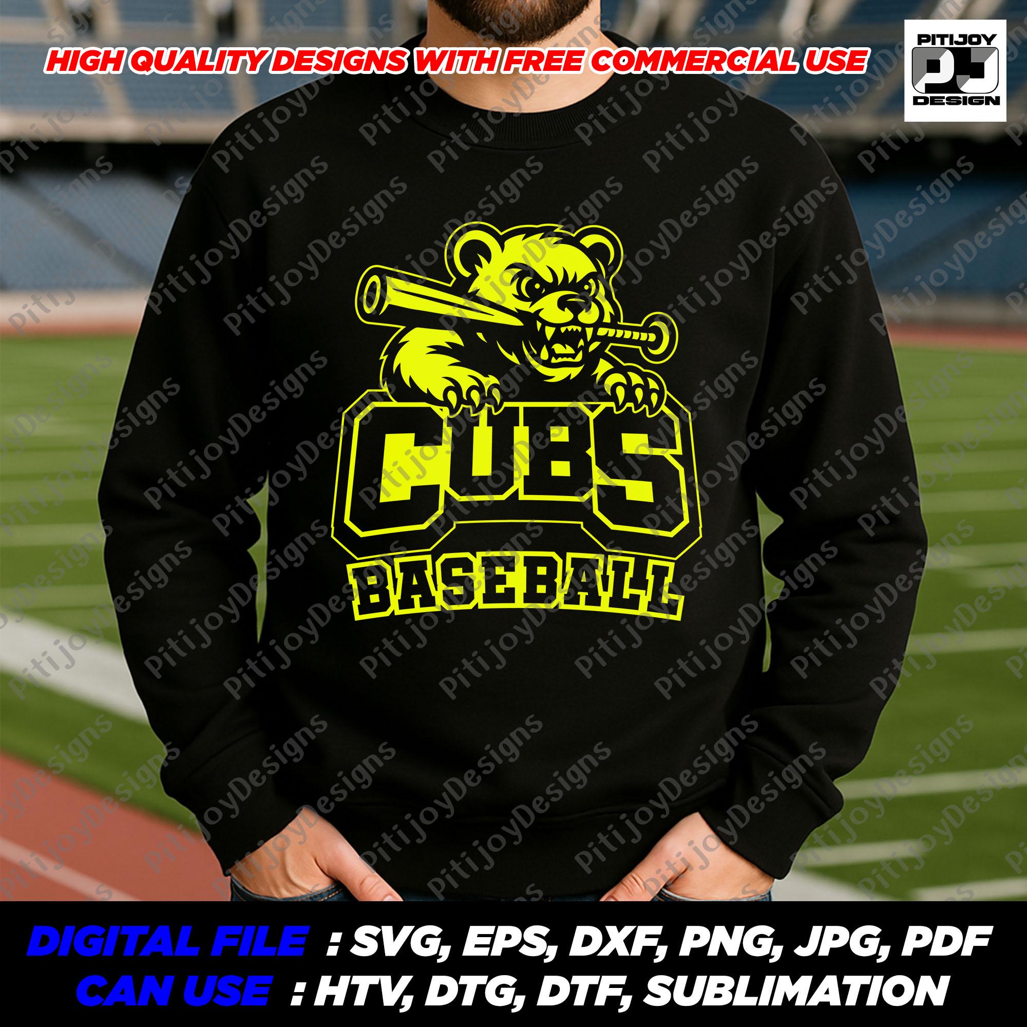 Cubs Baseball Svg Mascot Cut File for Cricut and Sublimation, Fierce ...