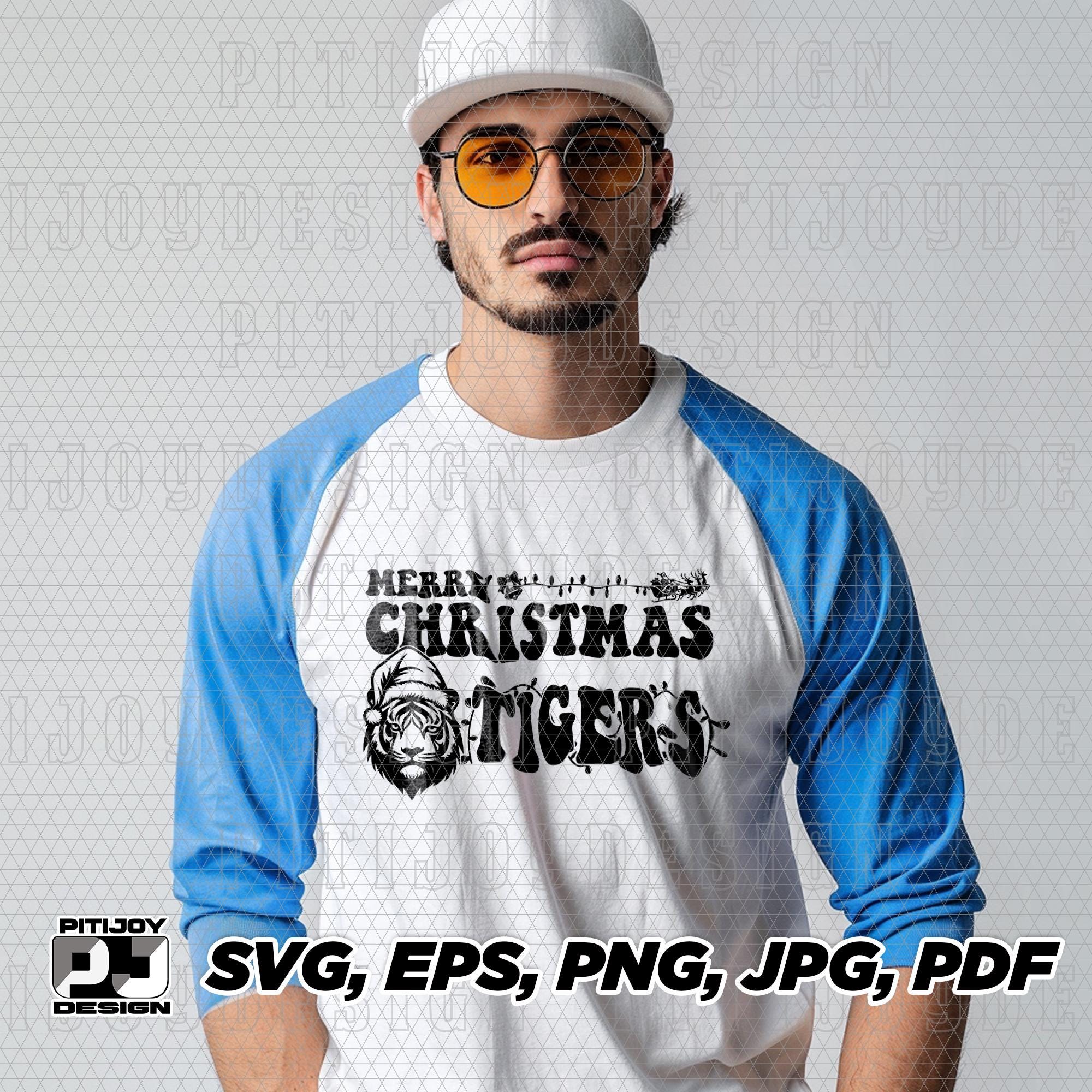 Tiger Christmas Svg Tigers Svg Tigers Christmas Shirt Merry Christmas ...