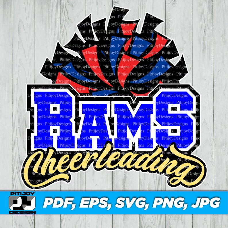 Rams Cheerleading Svg, Rams Svg, Rams Cheer Svg Cut Files Cricut, Rams ...