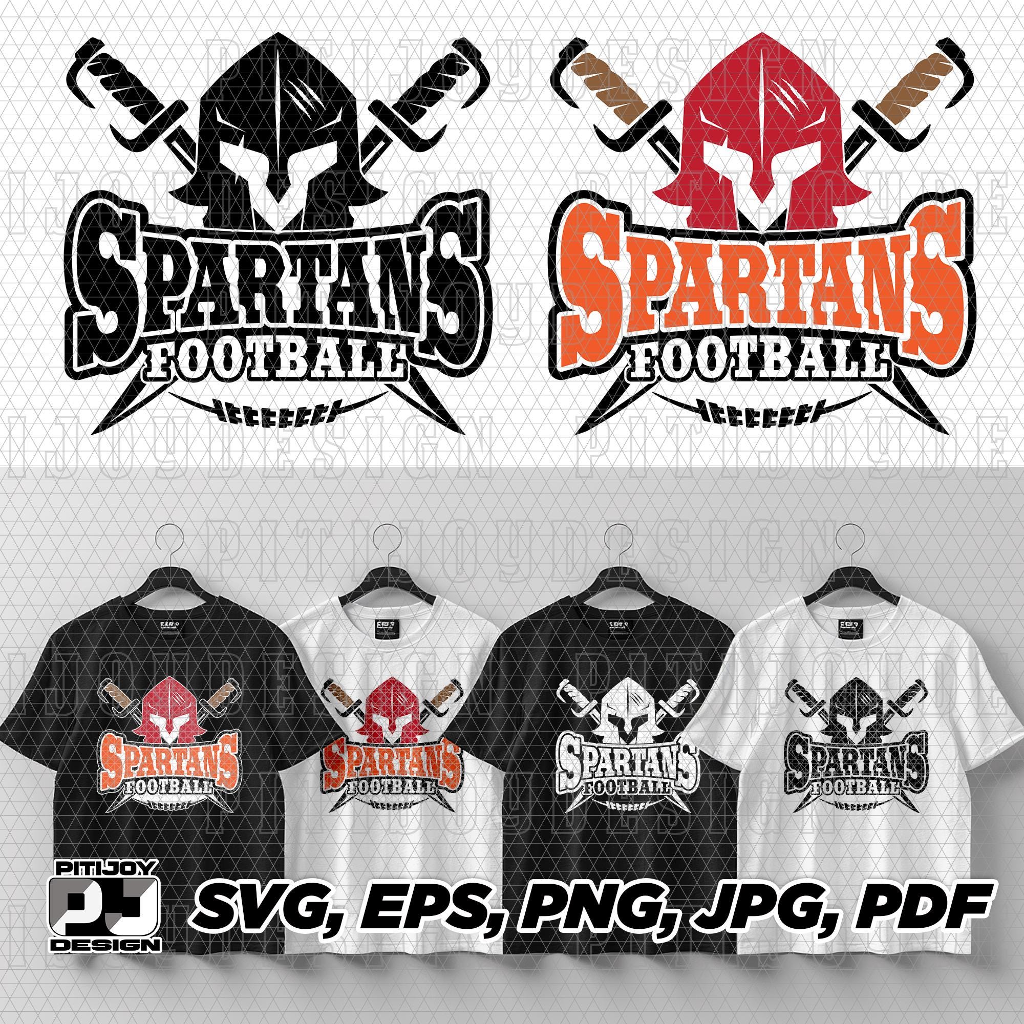 Spartans Football Svg, Spartan Football Svg, Spartans Svg, School ...
