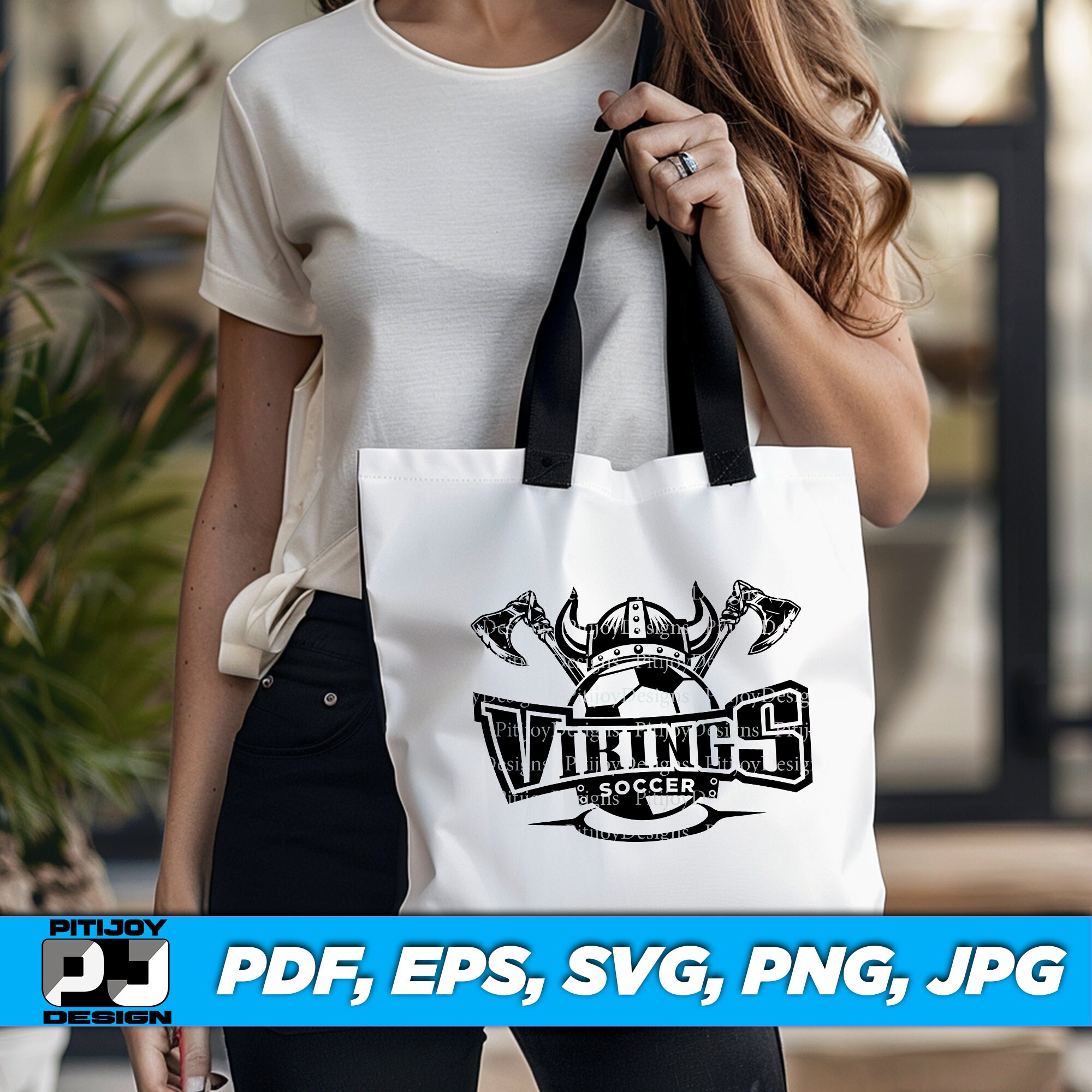 Vikings Soccer Team Mascot Design for Custom Apparel and Merchandise ...