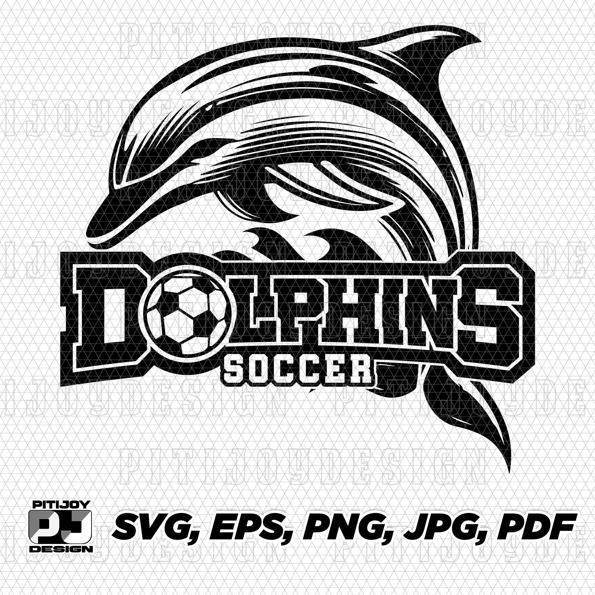 Dolphins Soccer Svg, Dolphins Svg & Png, Dolphin Svg, Dolphins T-shirt ...