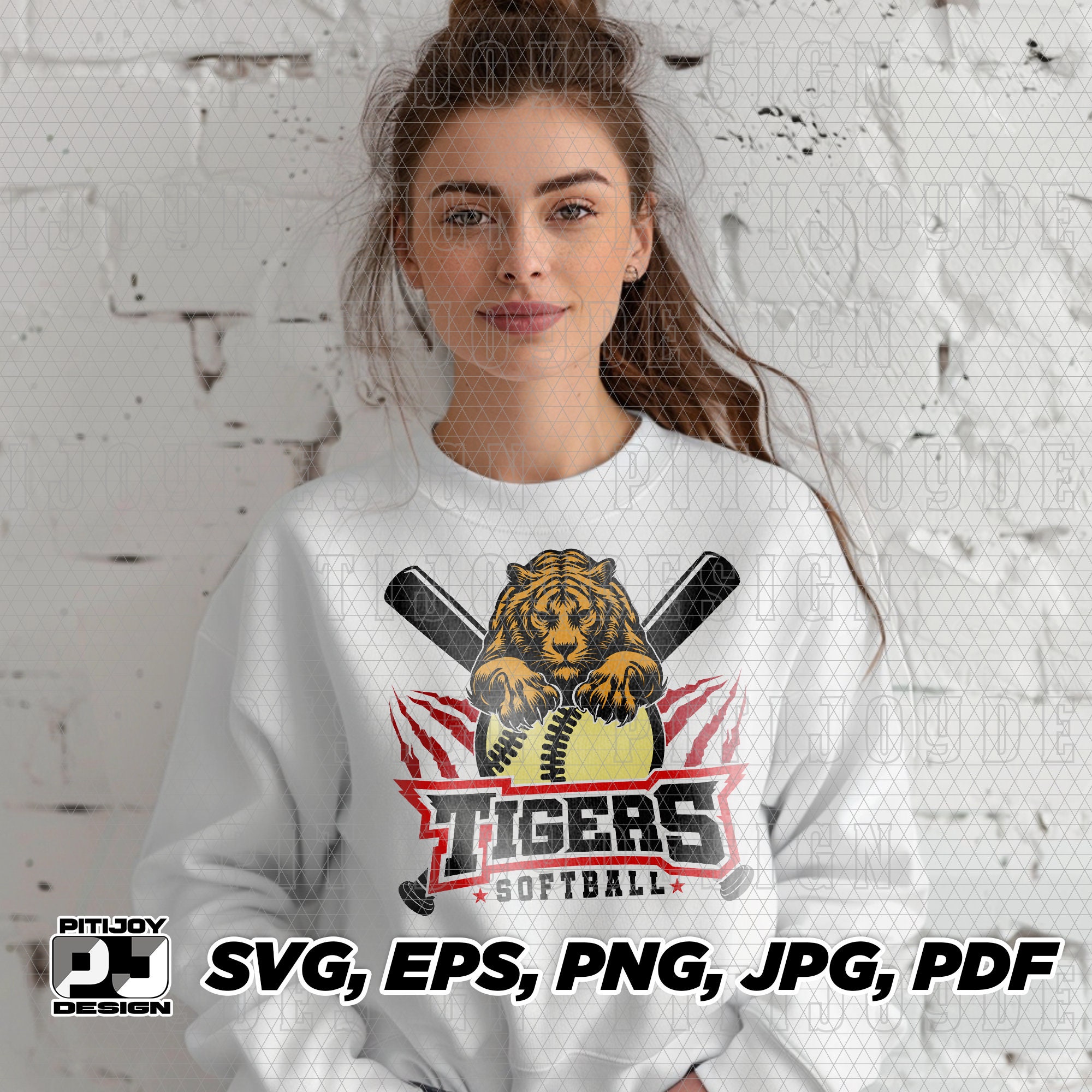 Tigers Softball Svg, Tiger Softball Svg, Tigers Softball Png Tigers Svg ...