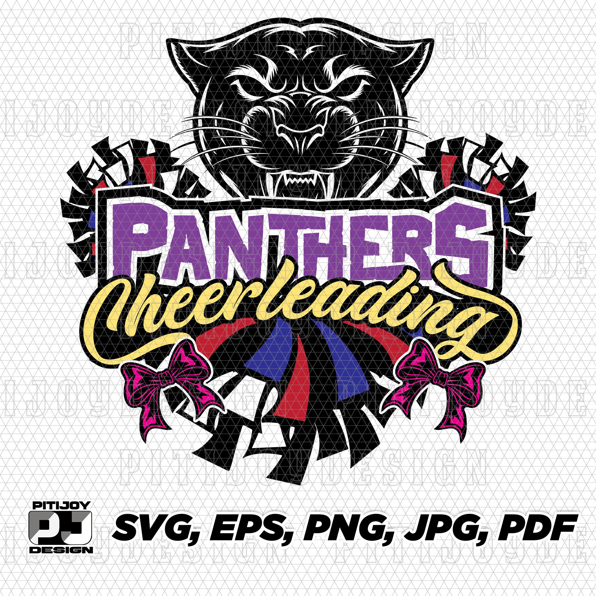 Panthers Cheerleading Svg, Panther Cheerleading Svg , Panther Svg ...