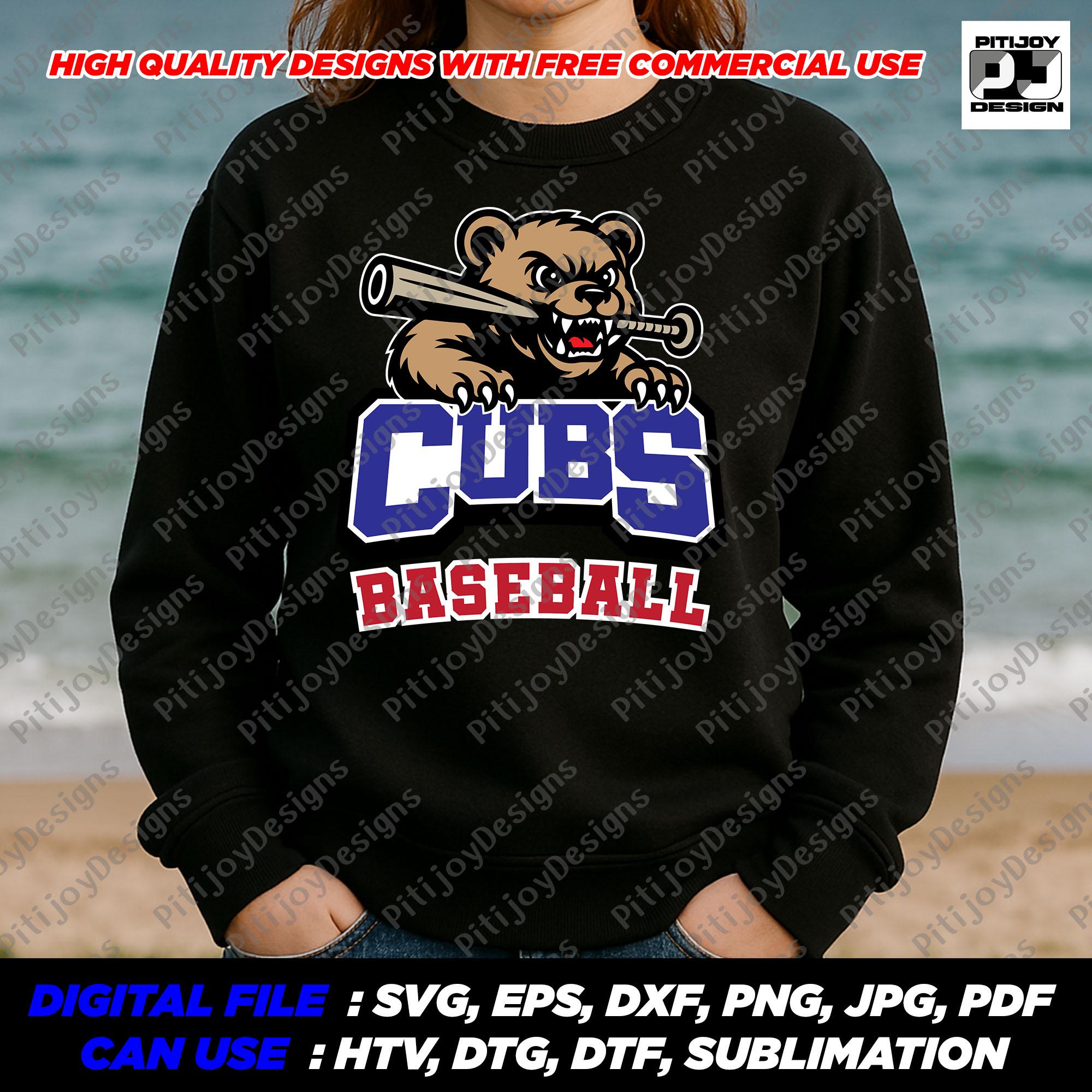 Cubs Baseball Svg Mascot Cut File for Cricut and Sublimation, Fierce ...