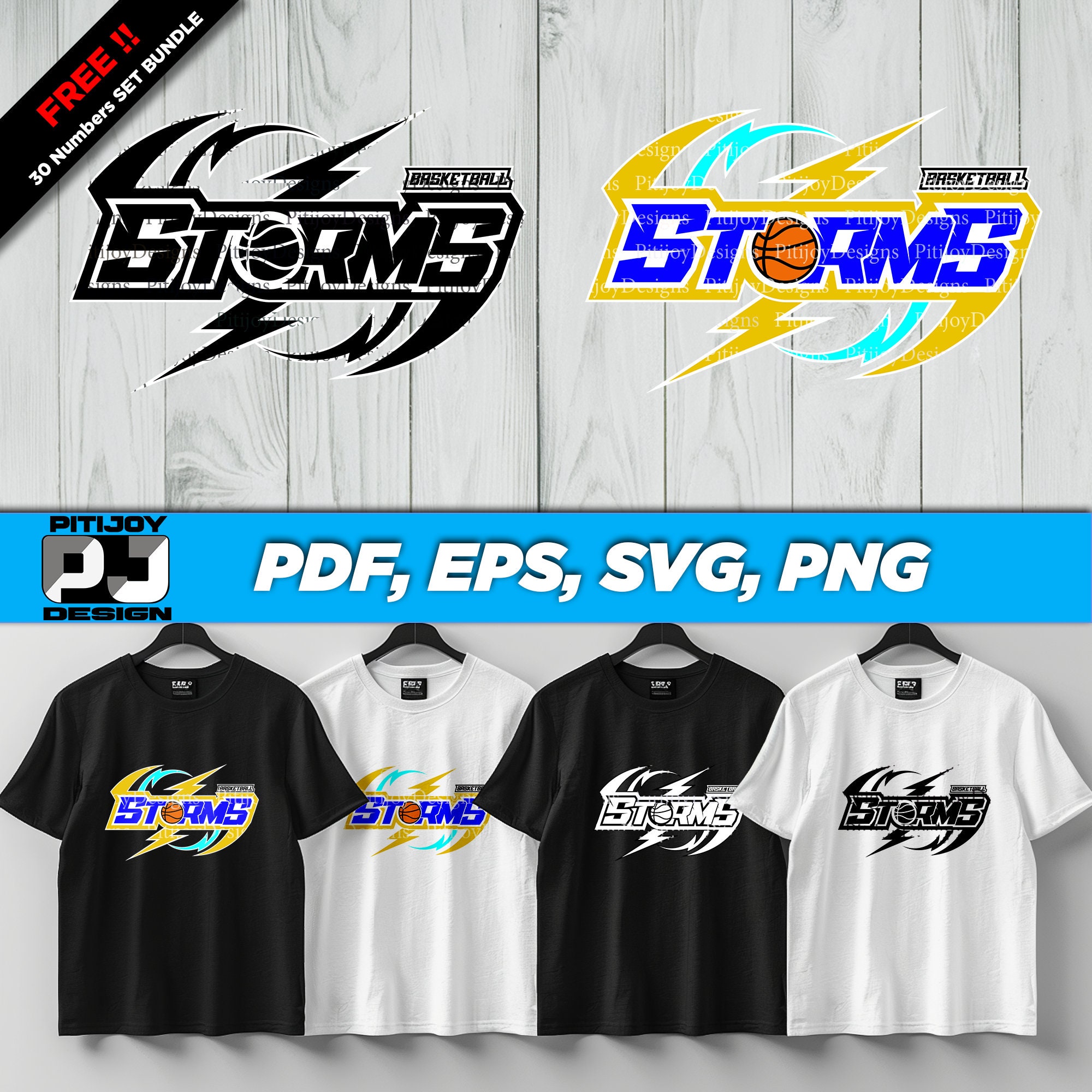Storms Basketball Team Mascot Design for Custom Apparel, Team Spirit ...
