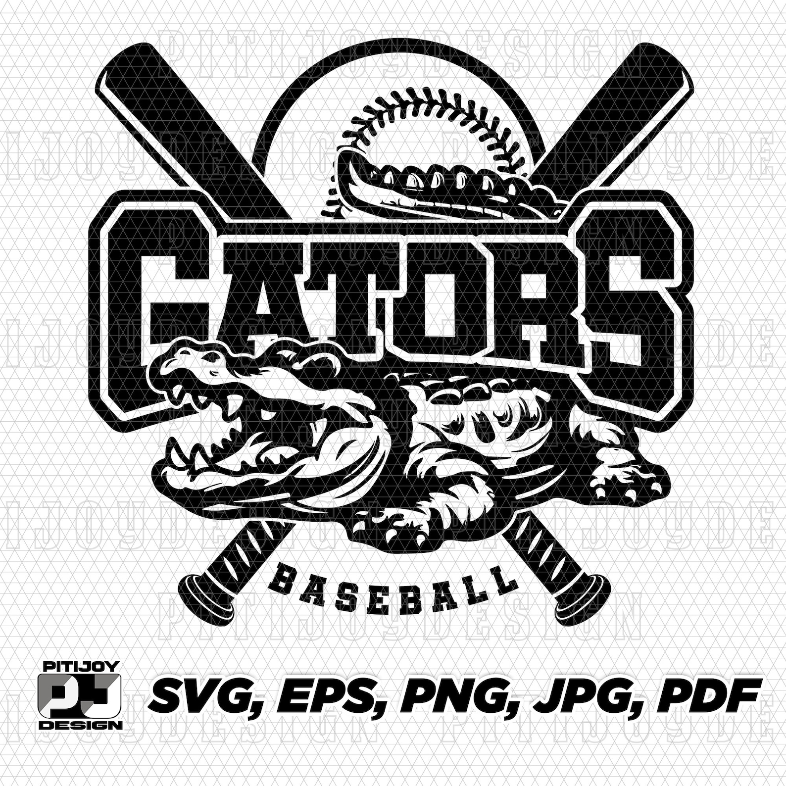 Gator Baseball Svg, Baseball Svg, Gator, Gators, Baseball, Svg, Eps ...