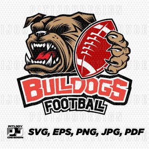 Bulldogs Football Svg, Bulldog Football Svg Bulldogs Football Png ...
