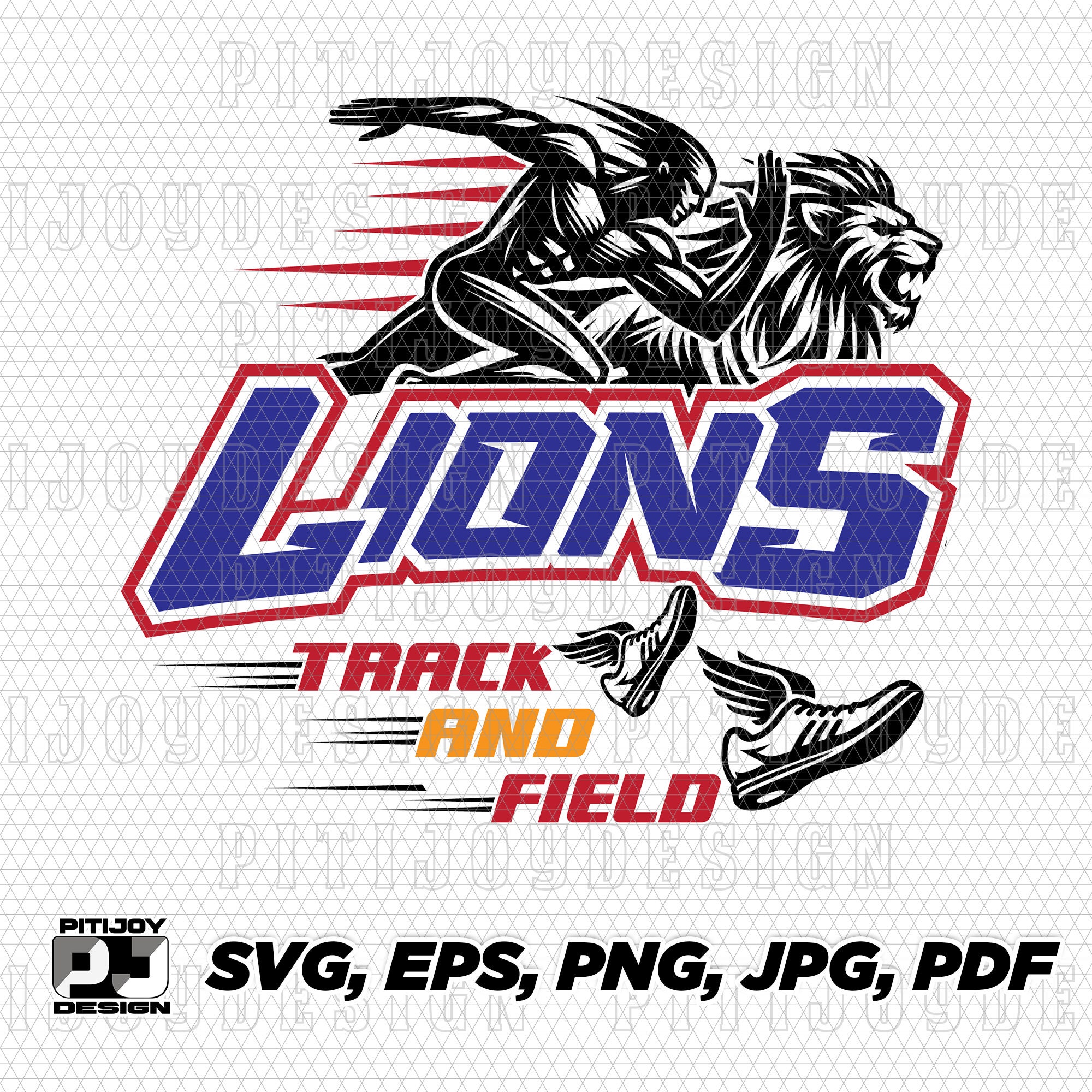 Lions Track & Field Svg, Lions Track and Field Svg, Lions Svg, Lions ...