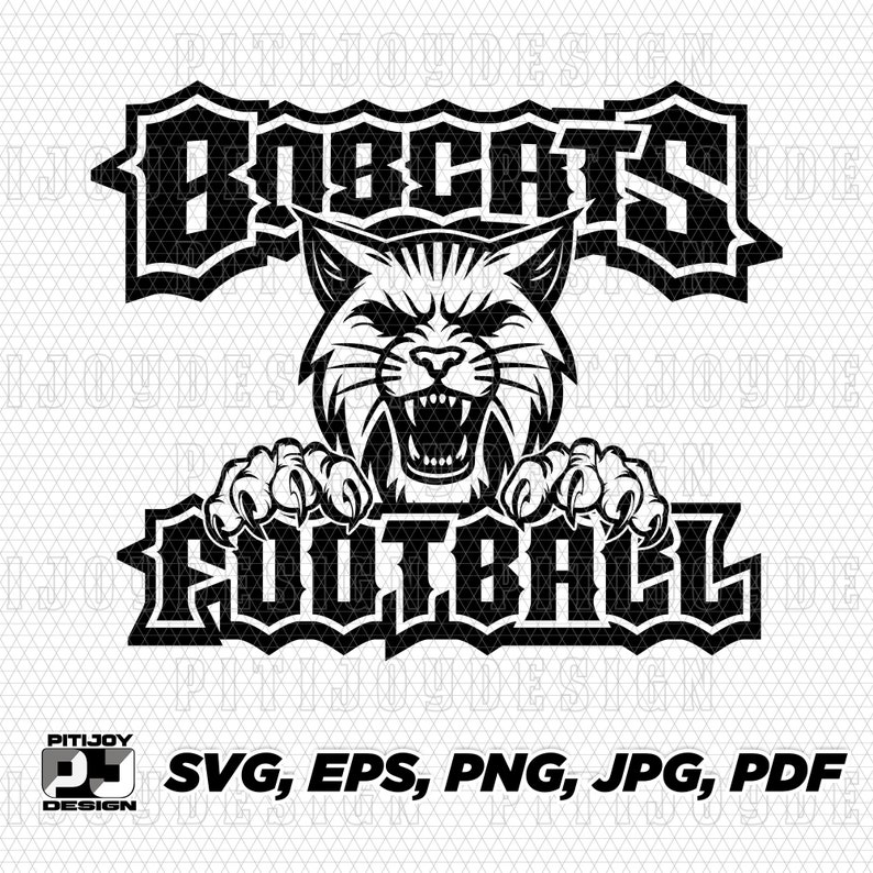 Bobcats Football Mascot, Sports Logo SVG PNG (digital Download) - Etsy