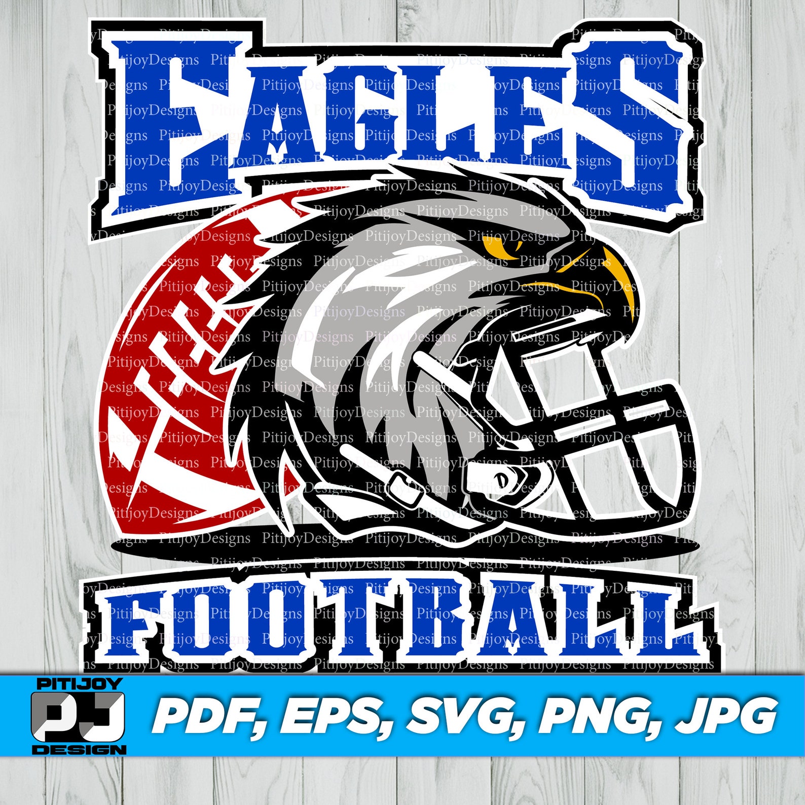 Eagles Football Team Mascot Design for Custom T-shirts, Eagle Helmet ...