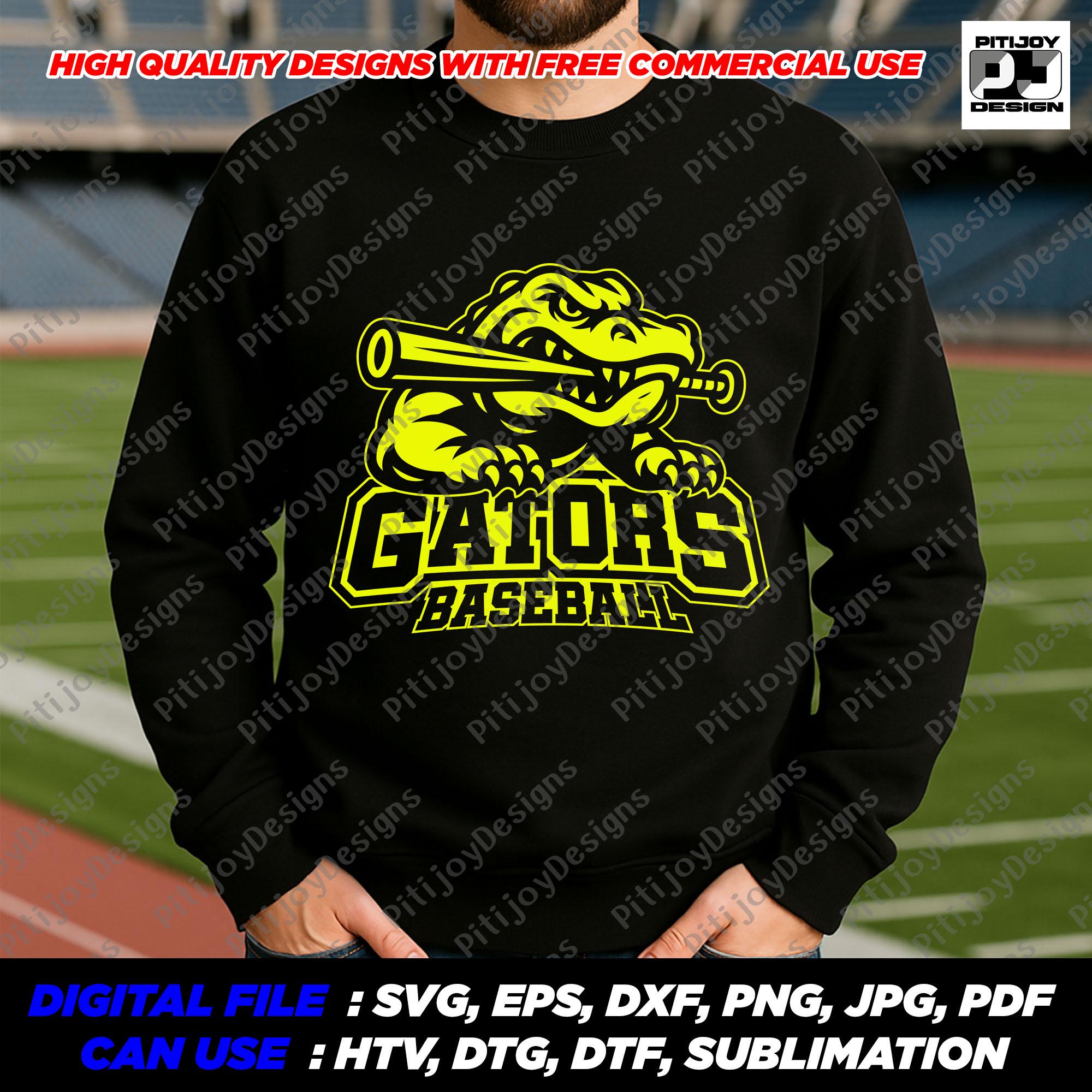 Gators Baseball Svg Mascot Cut File for Cricut and Sublimation, Strong ...