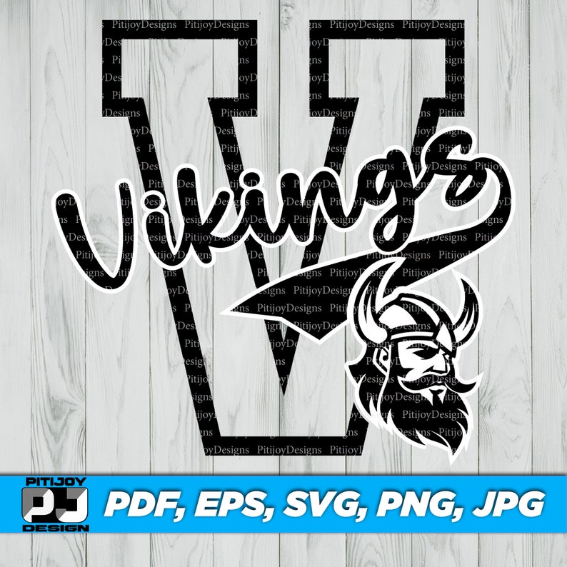Vikings Mascot SVG, School Spirit SVG, Vikings Clipart, Sports Team ...