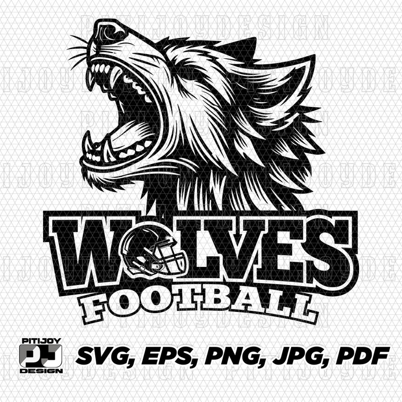 High School Wolves Football Svg, Wolf Pride Svg, Wolf Svg, Wolves Svg ...