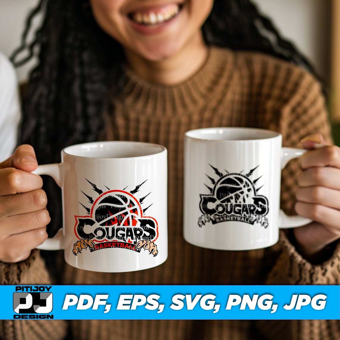 Cougars Svg, Cougar Svg, Cougar Basketball SVG, Cougar Basketball Svg ...