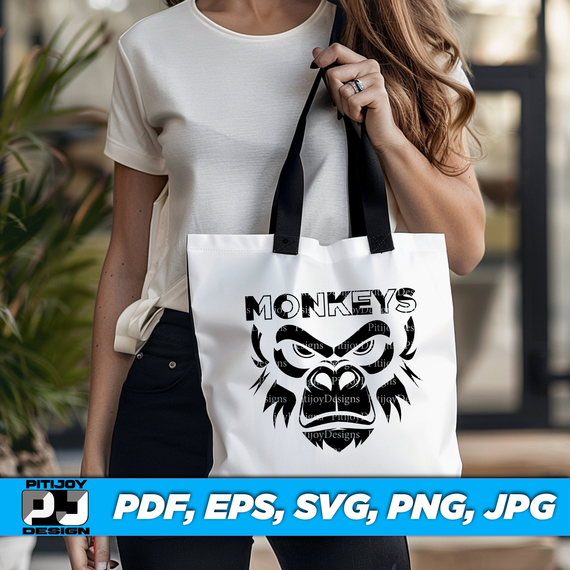 Monkey Mascot Svg, Monkey Svg, Mascot Svg, Monkeys Svg Sports, Digital ...