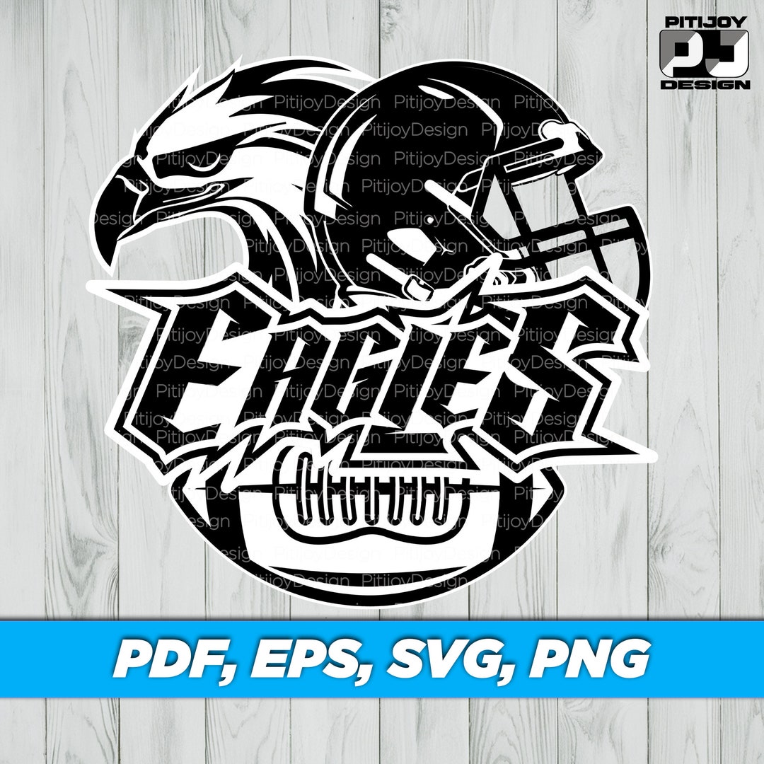 Eagles Football Team Mascot Design for Custom T-shirts, Posters, Bird ...