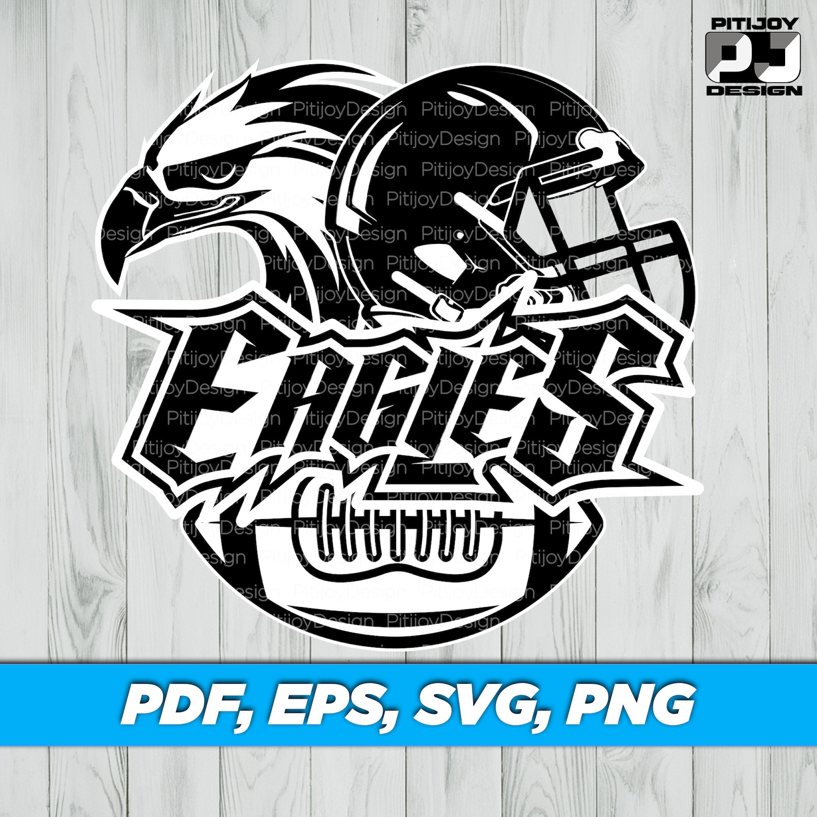 Eagles Football Team Mascot Design for Custom T-shirts, Posters, Bird ...